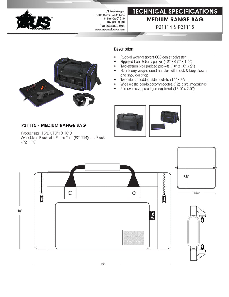 Medium Range Bag – US PeaceKeeper