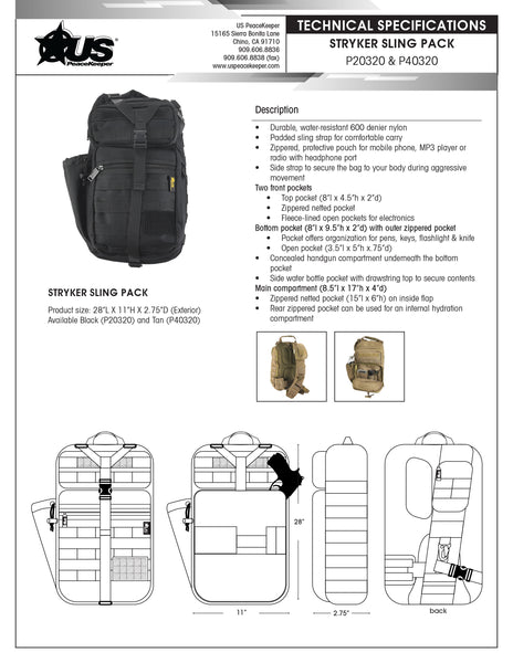 Stryker Sling Pack – US PeaceKeeper
